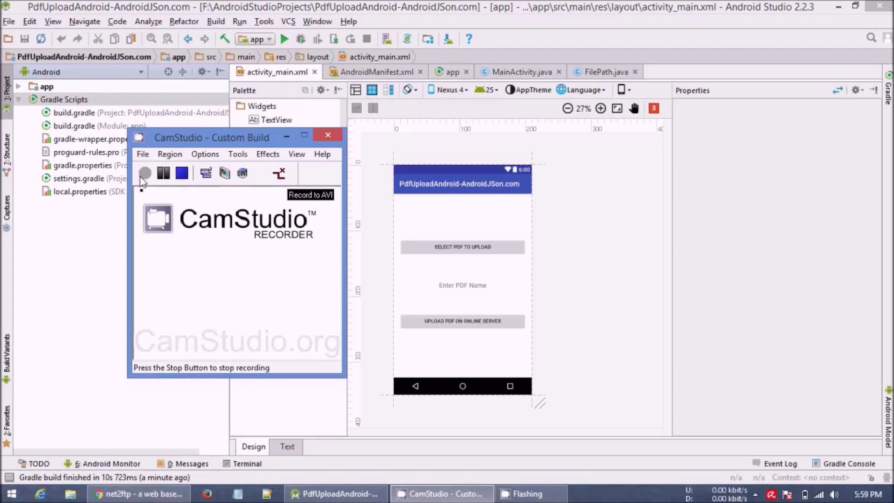 PDF Uploading on Server in Android Tutorial
