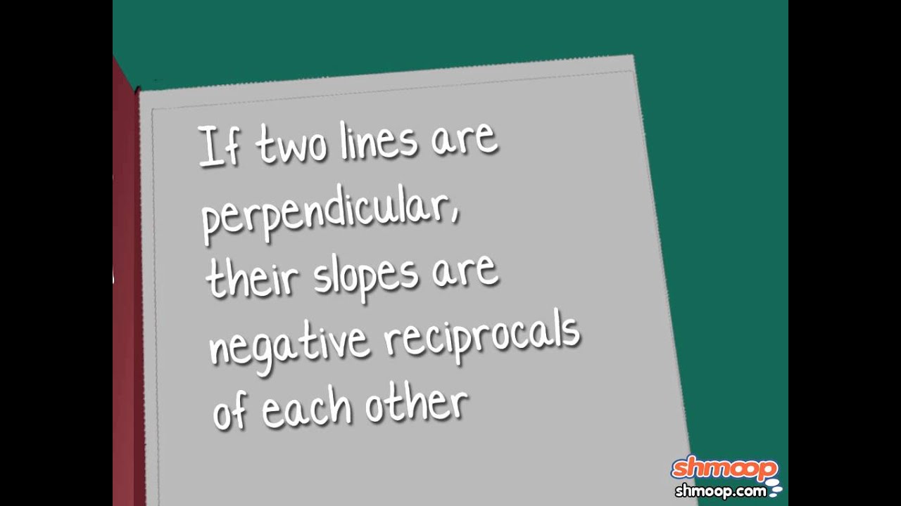 Slopes of Parallel and Perpendicular Lines by Shmoop