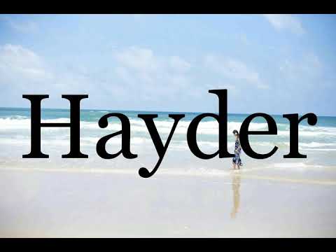 How To Pronounce Hayder๐๐๐๐๐๐Pronunciation Of Hayder