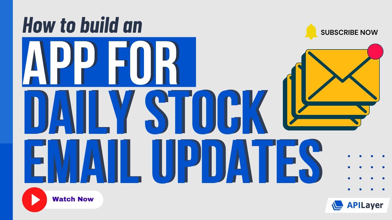 Build a Daily Stock Email App with APILayer's MarketStack API, Mailgun and Node.js | Full Tutorial