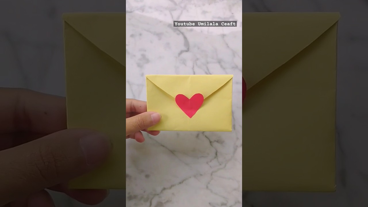 DIY CARD IDEA/ IDE KARTU UCAPAN BENTUK AMPLOP #diy #ideas #youtubeshorts