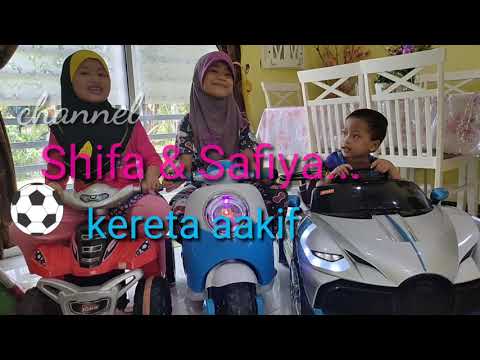 Kereta elektrik kanak-kanak adik aakif / electric car for kids. #carelectric #funny #keretasport.