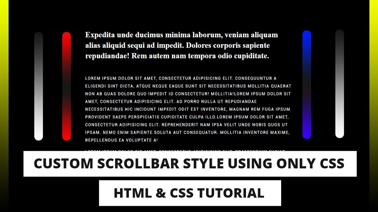 How to create custom scrollbar style using only css | HTML & CSS Tutorial