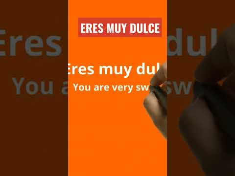 How to say you're very sweet in Spanish #shorts #spanishvocabulary #spanishphrases #spanishvocab