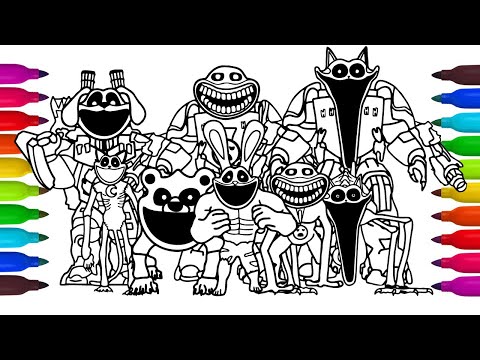 Poppy Playtime Coloring Pages New/How to Color Mecha Titans Fearful Frog,Hoppy Hopscotch,Catnap#b431