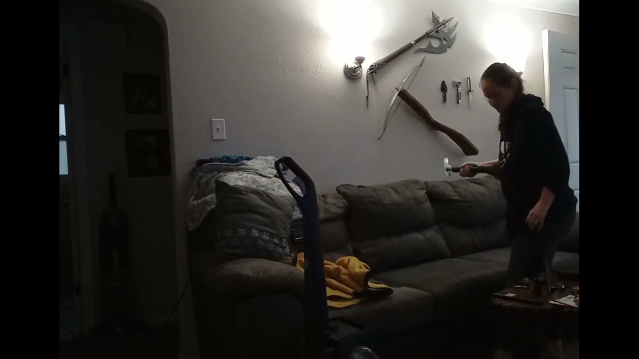 rainy day so cleaning the couch...