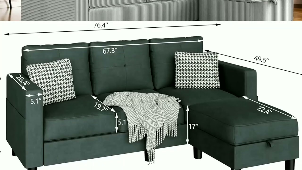 Vongrasig Convertible Sectional Sofa Review: Best L-Shaped Couch for Small Apartment?