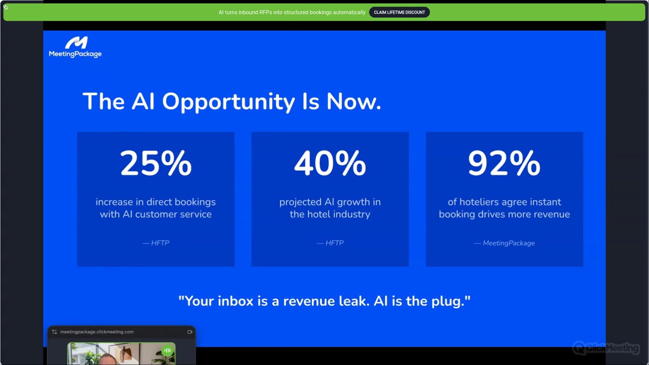 How AI Can Run Your Hotel's Group Sales — Webinar with Meeting Package