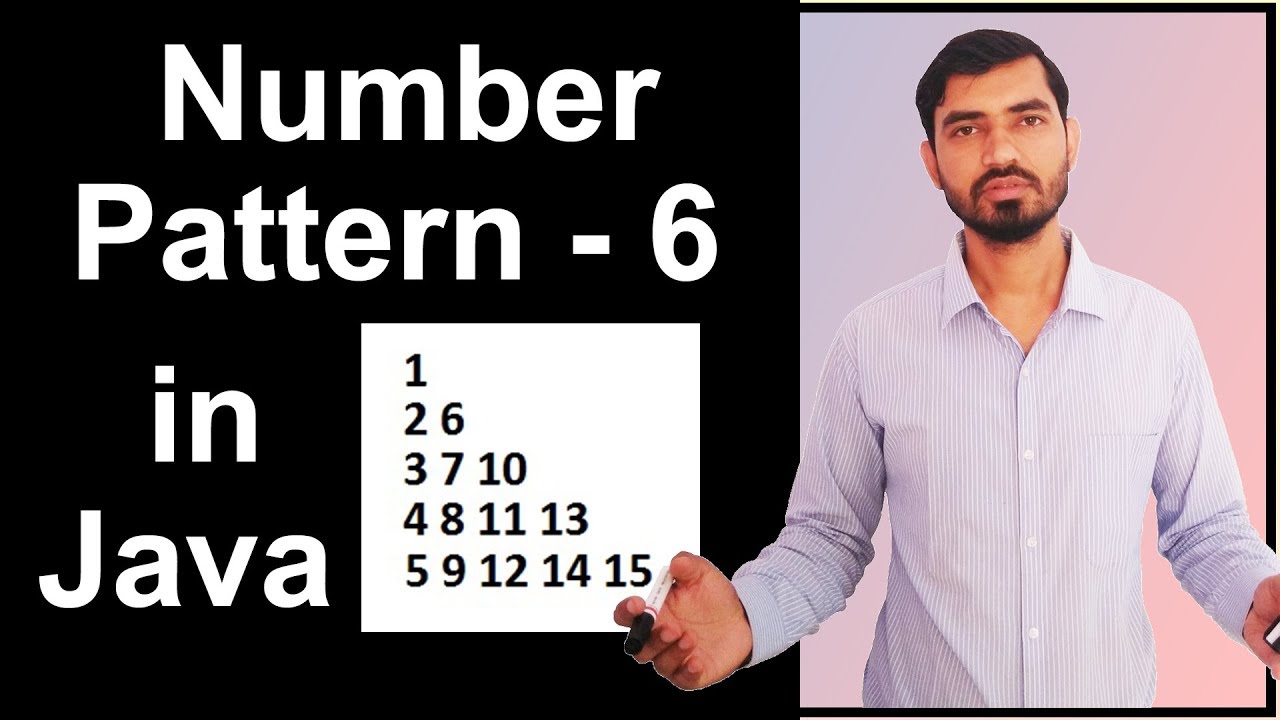 Number Pattern - 6 Program (Logic) in Java by Deepak
