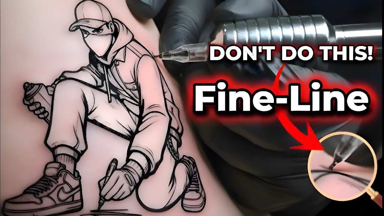 Single Pass Perfection: Fine Line tattoo Mastery & Mistakes Tutorial Tattoo for begginer