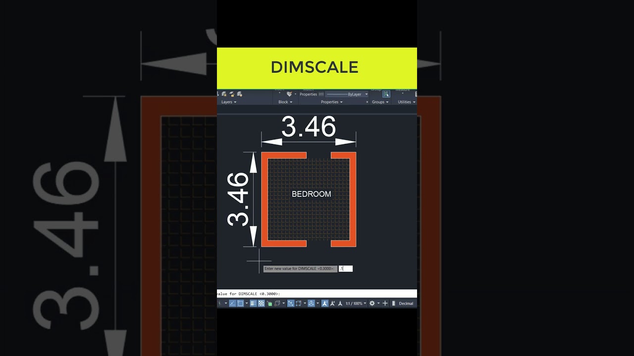 How to Use DIMSCALE Tool in AutoCAD | Adjust Dimension Scale Easily