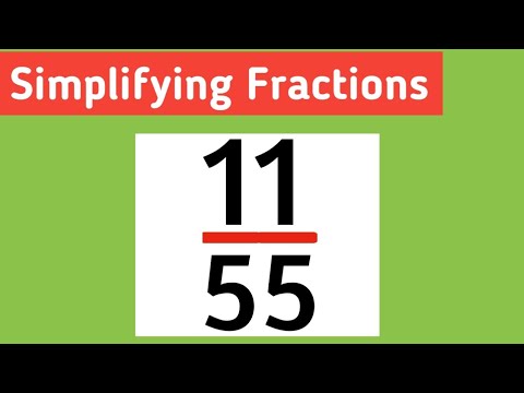How to simplify the fraction 11/55 || 11/55 Simplified
