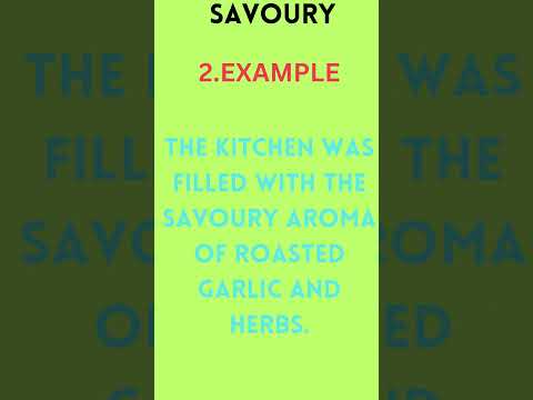 SAVOURY MEANING