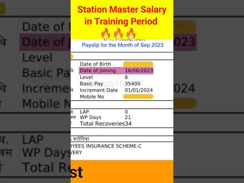 Station Master Salary During Training🔥l Railway SM Latest Salary Slip 2023 #shorts #salary #railway