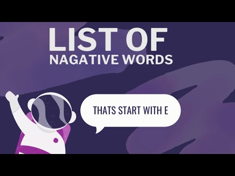 List of Negative Words That Starts With E | List of Information