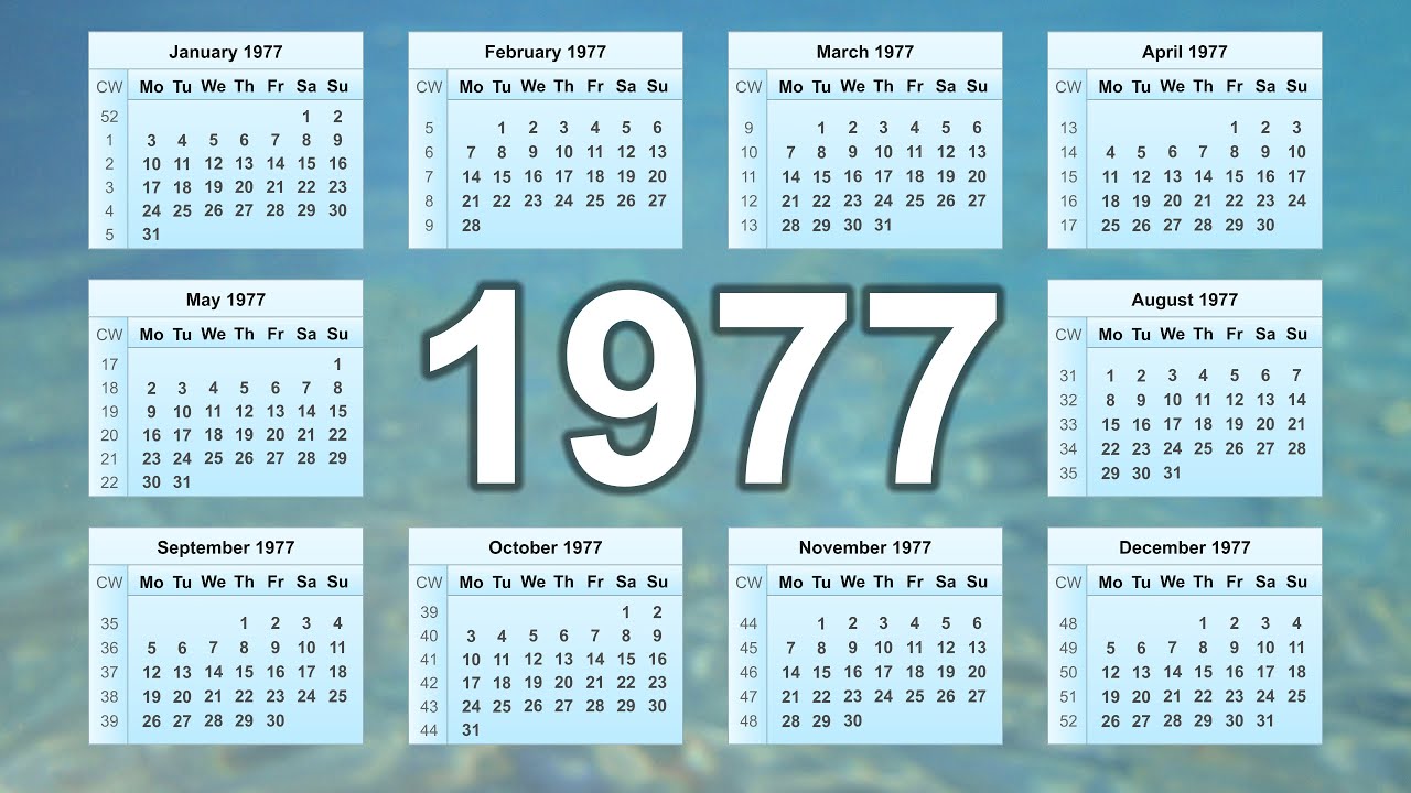 1977 Calendar