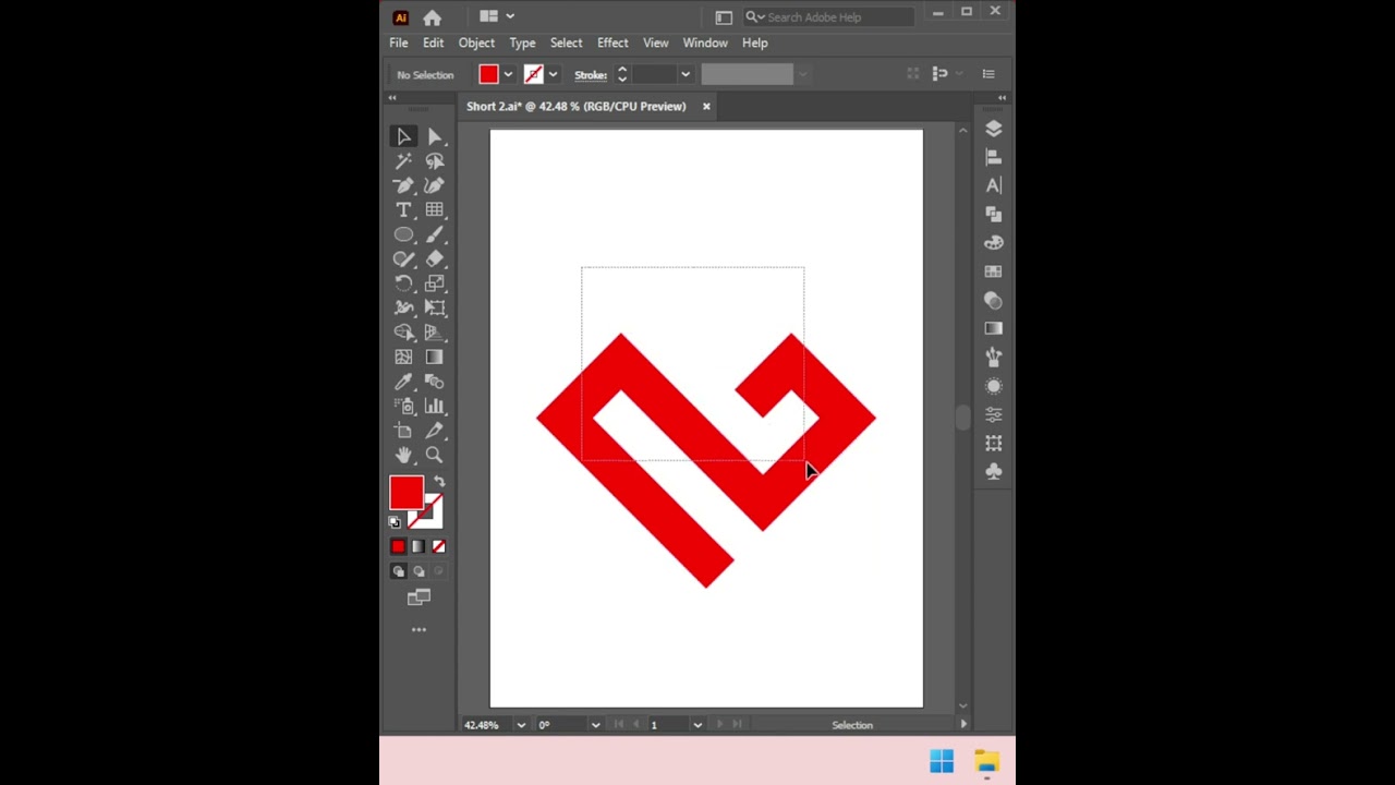 Heart Icon, Love Concept Stock Illustration #short #shortvideo #logotutorials
