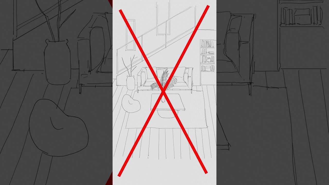 Not like this! #perspective #drawing #interiorarchitecture #architecture #drawing #draw