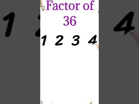 factors of 36 #shorts