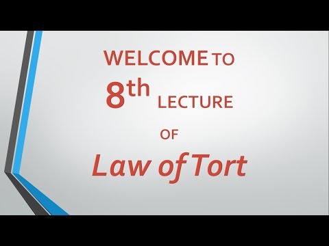 LAW OF TORTS AND EASEMENT LECTURE#8 IN URDU-BY BRILLIANT LAW COLLEGE