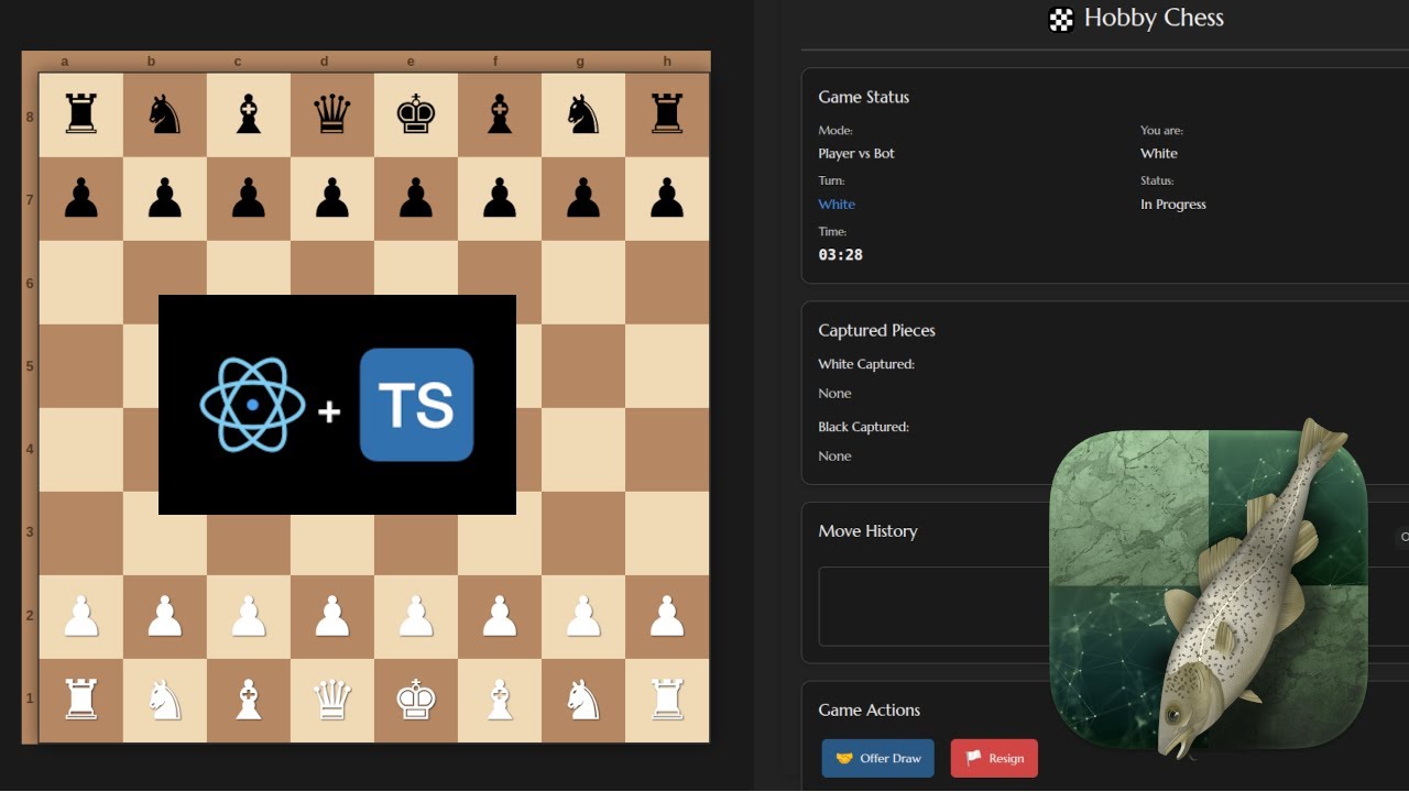 Build a Browser Based Chess Game in 3 hours! |  With Stockfish AI integrated | Full code on GitHub