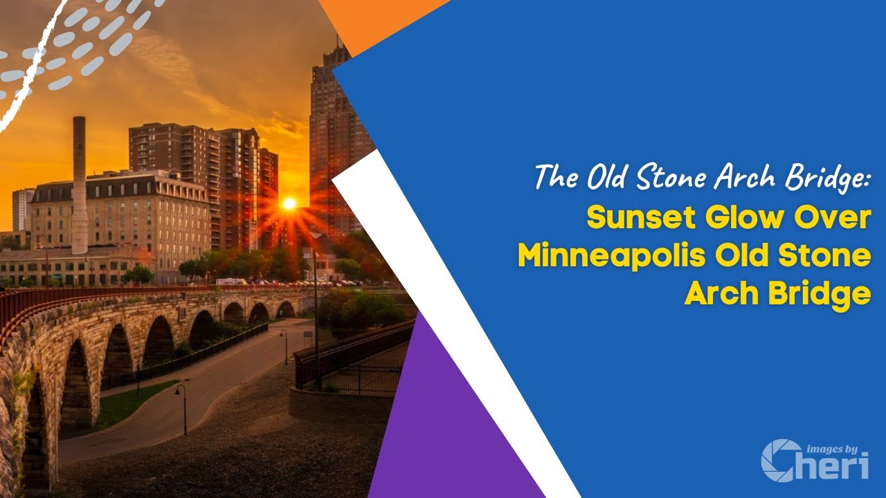 The Old Stone Arch Bridge: Sunset Glow Over Minneapolis Old Stone Arch Bridge