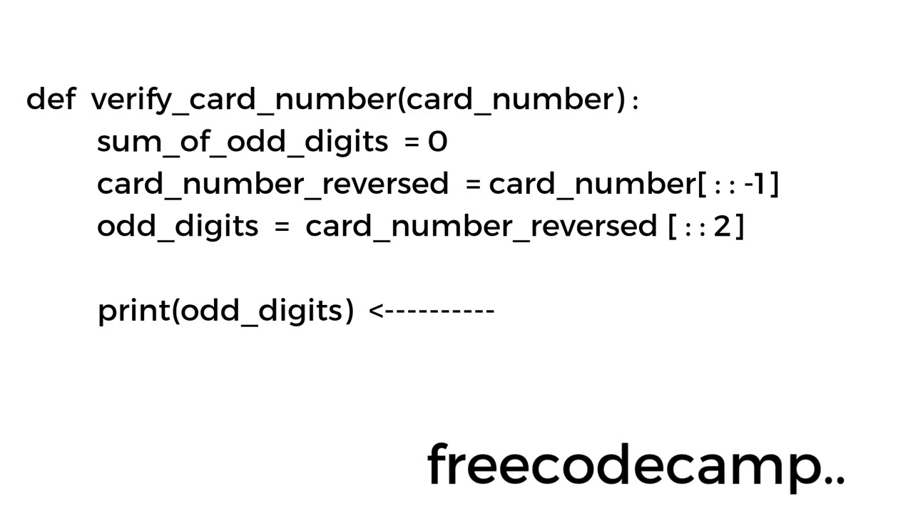 Implementing the Luhn Algorithm | Python Beta Certification | Step 18