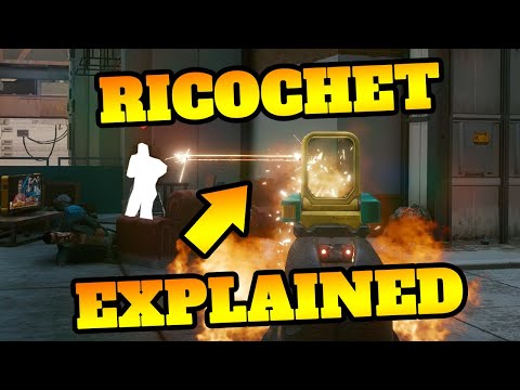 Weapon RICOCHET in Cyberpunk 2077 Explained using Bullet Trajectory Preview Cyberware MOD