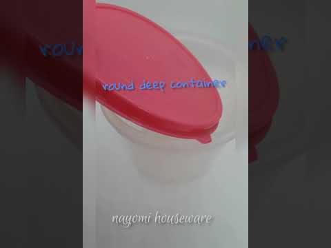 1 Piece Round Deep Plastic Food Container/Storage With Colour Lid