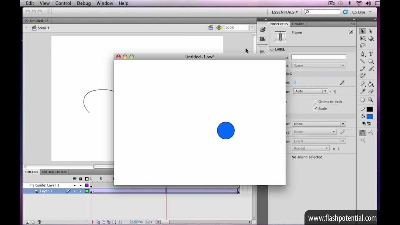 Adding a Classic Motion Guide - Flash CS5 Tutorial