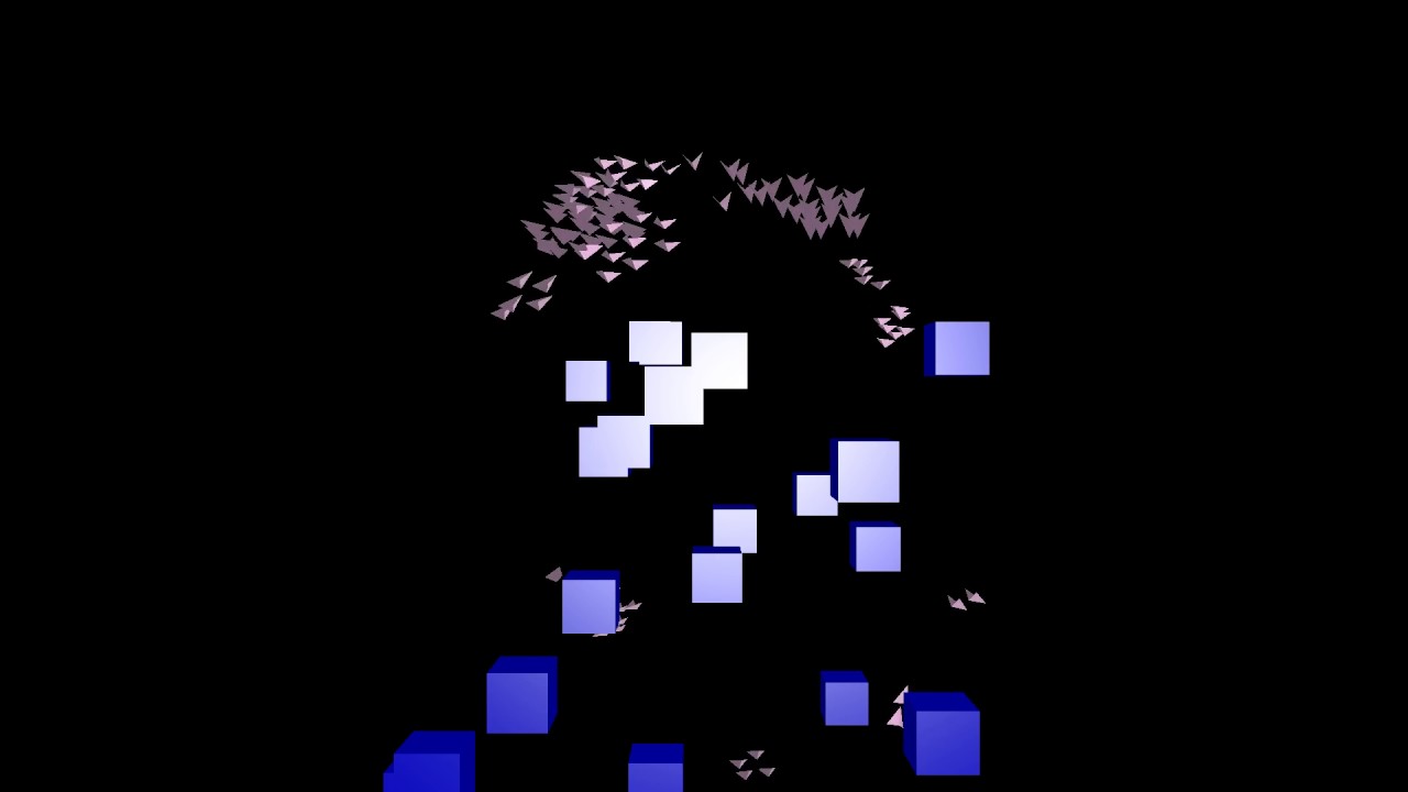 Boids 3d with python shaded