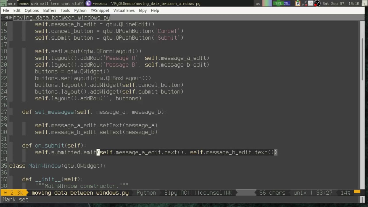 Master PyQt5 part 5: Moving data between windows