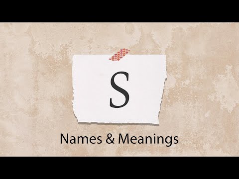 Meanings of names starting with letter S - Part 03