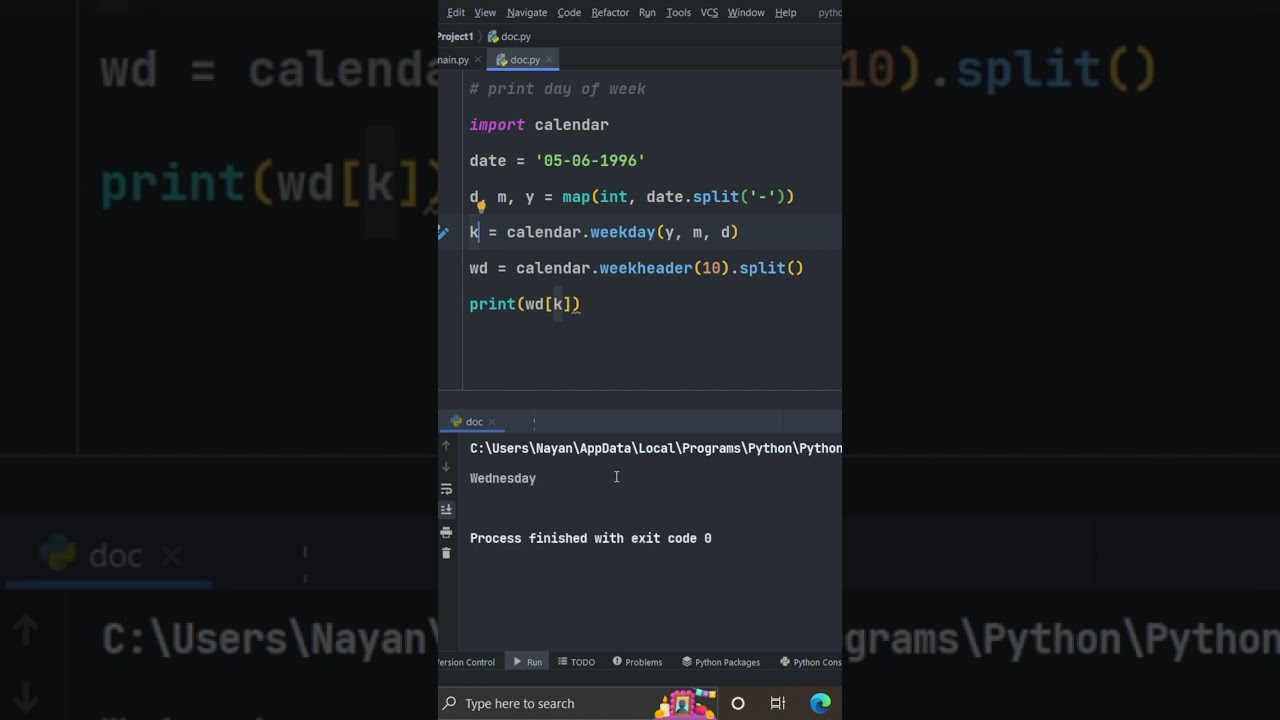 python calendar program |calendar using python |#shorts #python #pythonprogramming #viral #trending