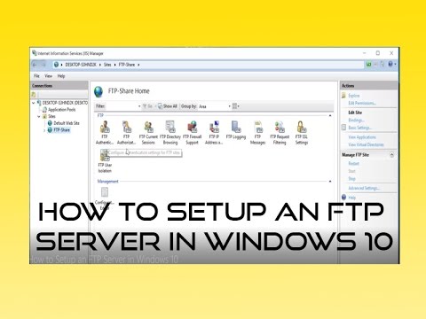 How to Setup an FTP Server in Windows 10