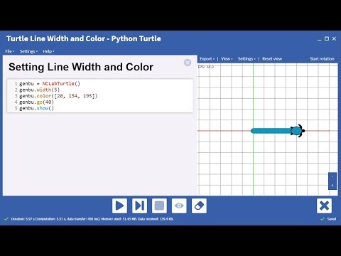Setting Line Width and Color for the Python Turtle