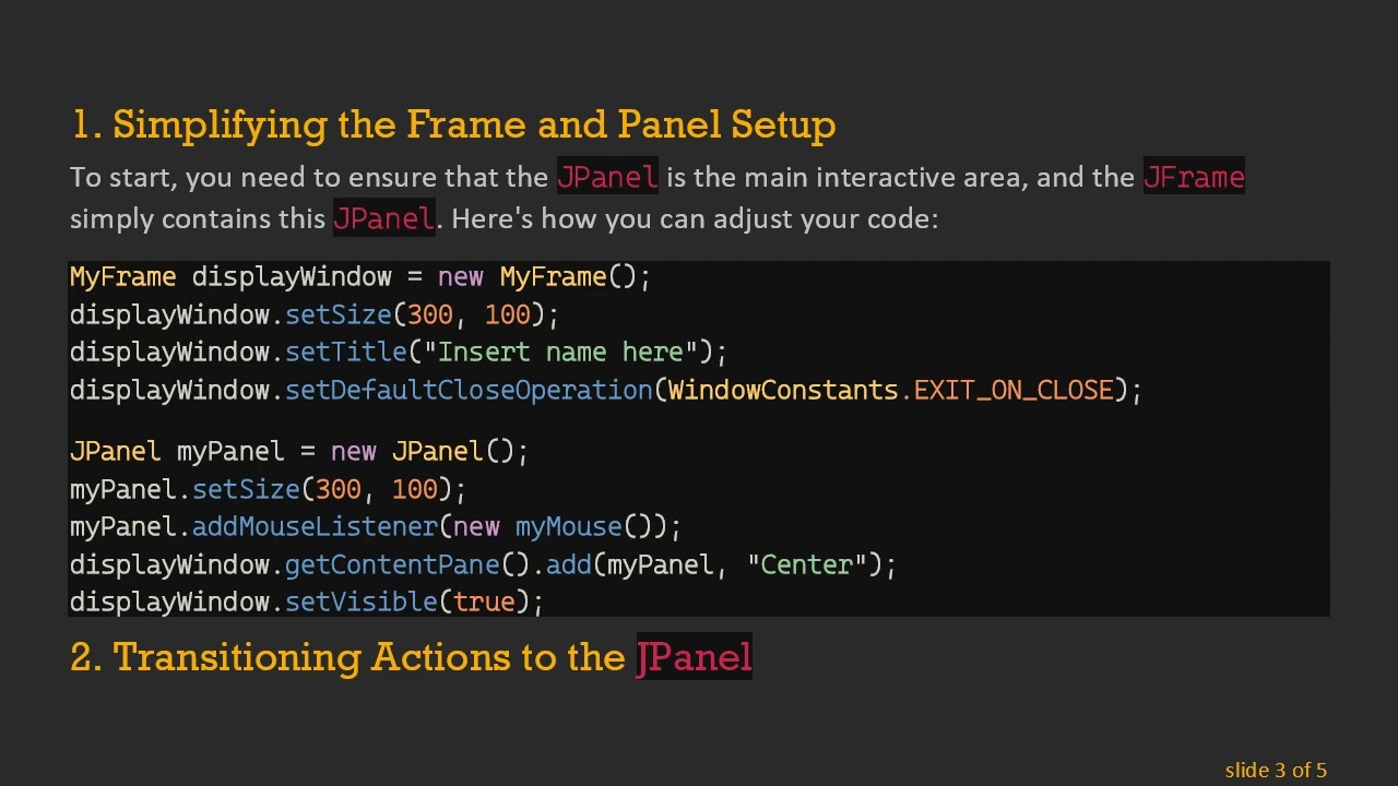 Mastering Java Swing: How to Add a JPanel to a JFrame Object with Ease