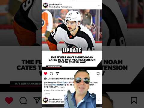 Philadelphia Flyers sign Noah Cates to a two year contract at $2.625 million AAV