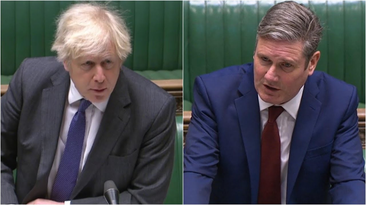Live: Boris Johnson faces Keir Starmer at PMQs