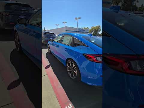 2025 Honda Civic Hatch Hybrid Sport Touring in Boost Blue Pearl! #civichatchback #honda
