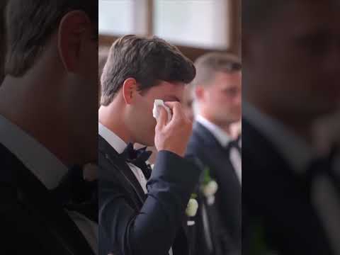 A Groom’s Precious First Look At The Bride #wedding #weddingshorts