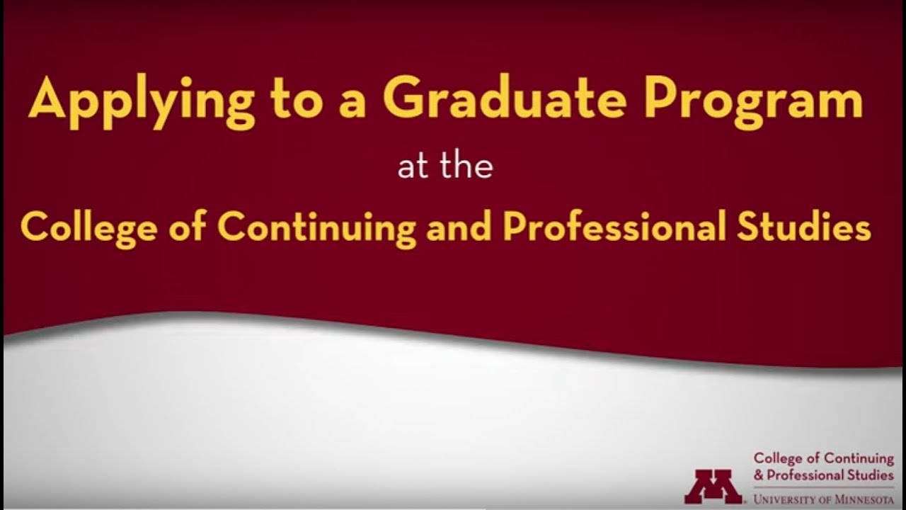 How To Apply to a CCAPS Graduate Program - Applied Sciences Certificates