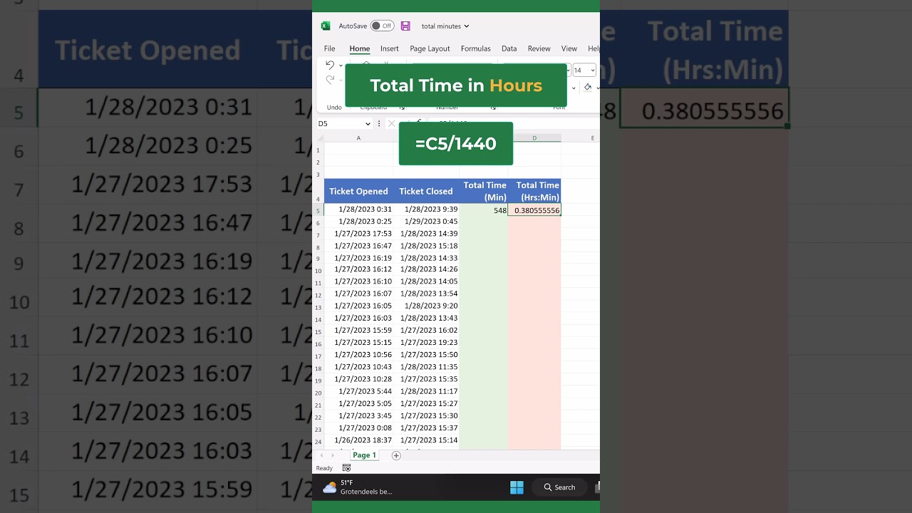 Time Tracking Simplified: Convert Date & Time into Minutes in Excel!