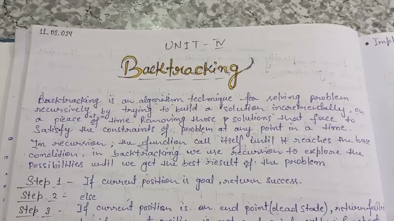DAA notes | Design analysis algorithm complete hand written notes | BCA 4th sem. notes