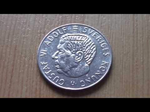 Gustav VI Adolf Sveriges Konunc on a Sweden coin in HD