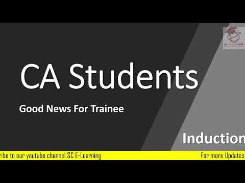 Good News For CA Qualified Students || CA trainee || induction Guidelines