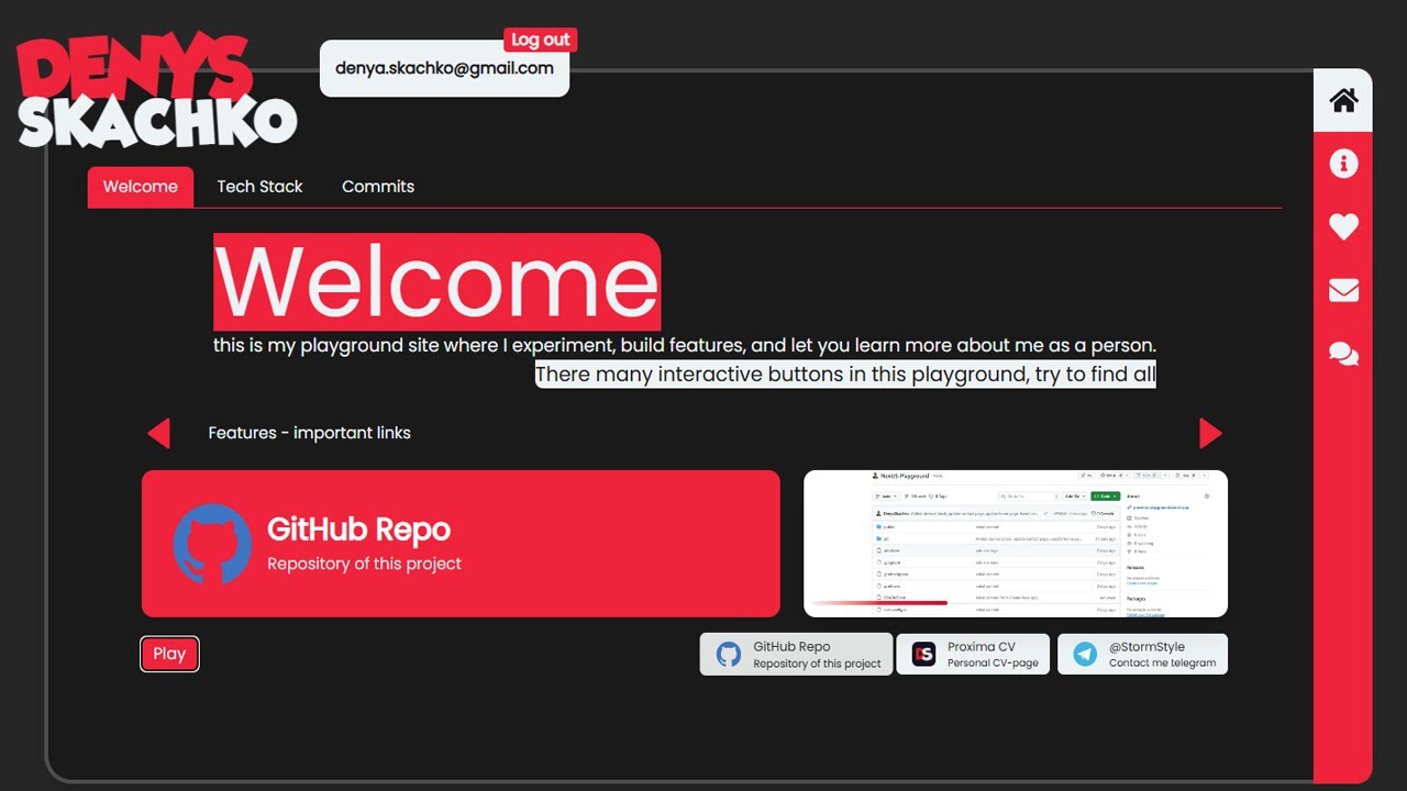 Playground Web App (Next.js, Typescript, Tailwind CSS, Supabase)