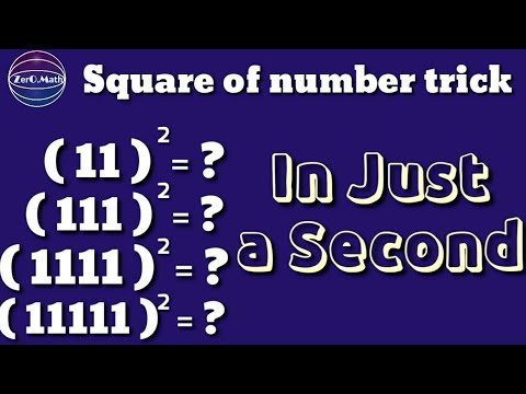 square of any number 11 111 | Magic of 11 | Zero Math