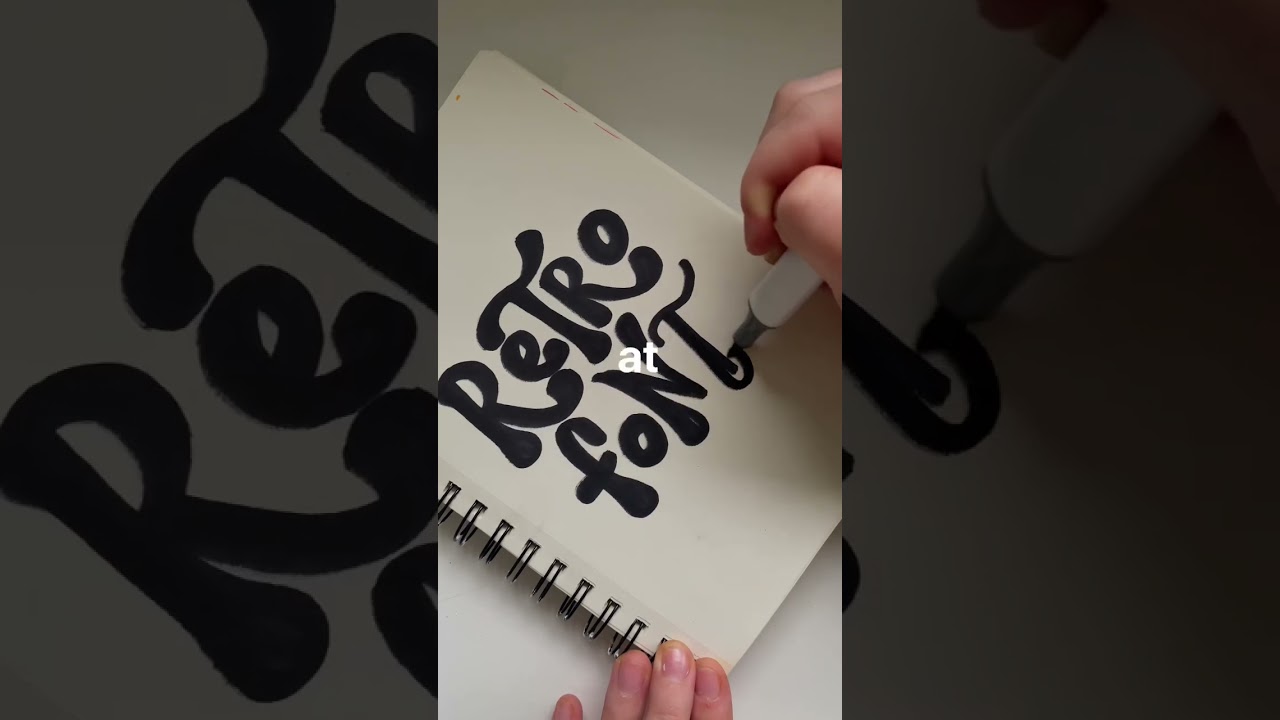 retro font tutorial 💗🎨✨ #shorts