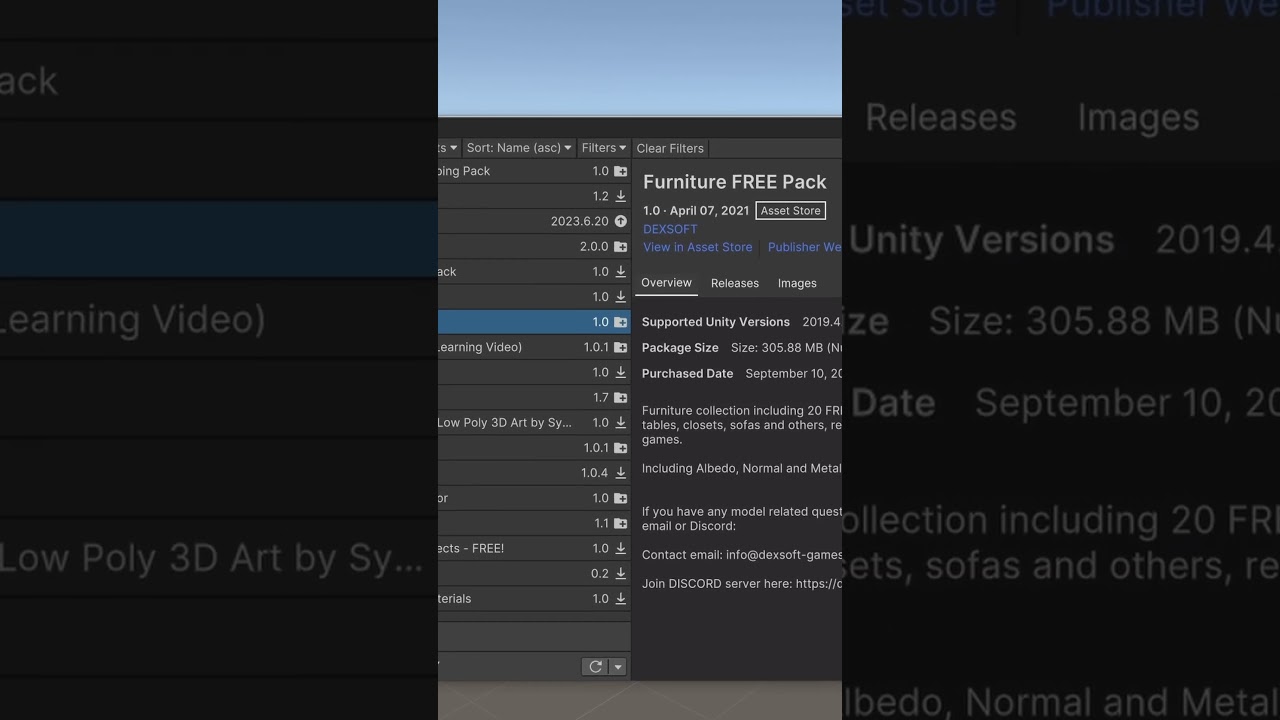How to Import from the Unity Asset Store in 60 seconds